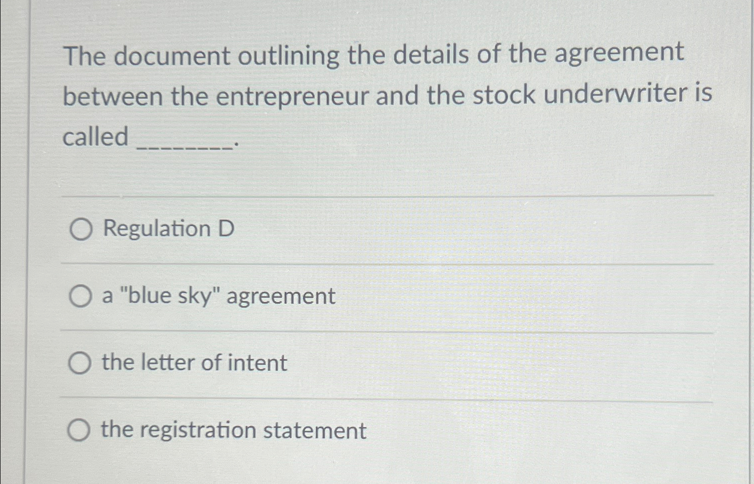 Solved The document outlining the details of the agreement | Chegg.com