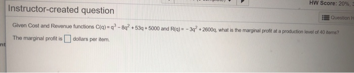 Solved Instructor-created question Question Given Cost and | Chegg.com