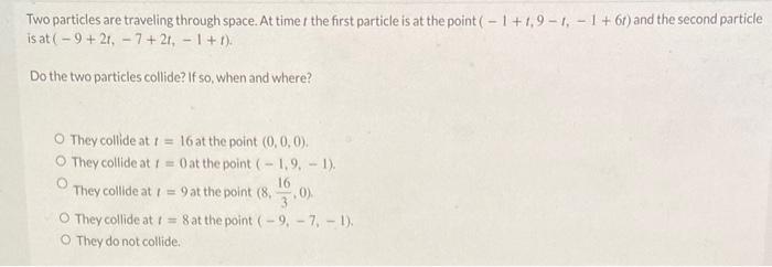 Solved Choose each of the following parameterized lines that | Chegg.com