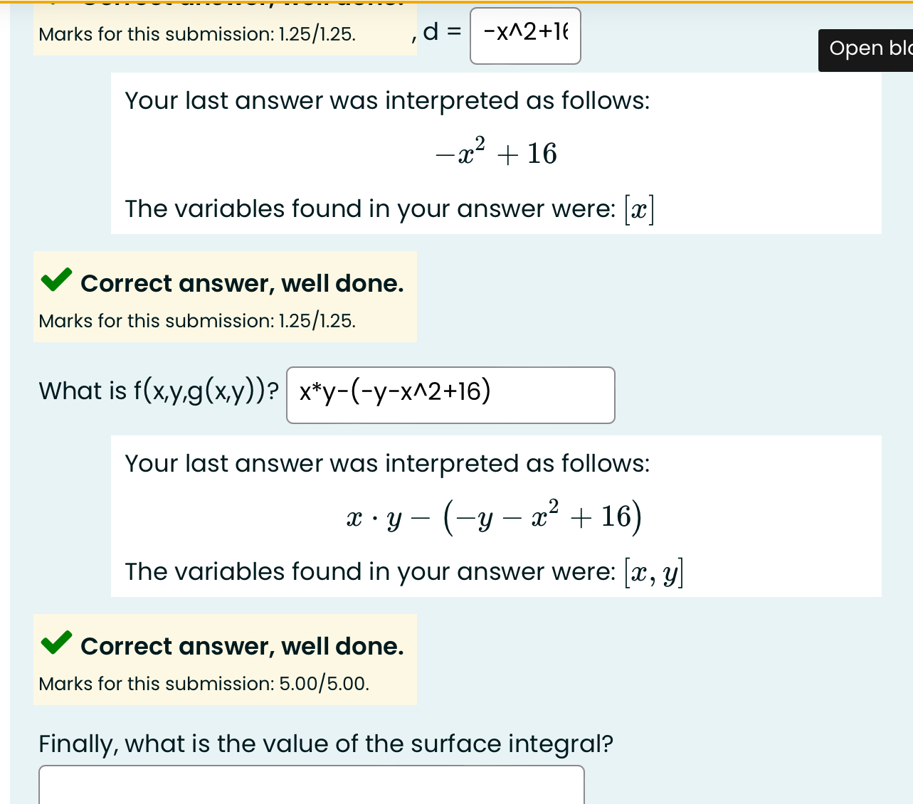 Evaluate the surface integral∫S﻿x*y-zdSwhere S ﻿is | Chegg.com