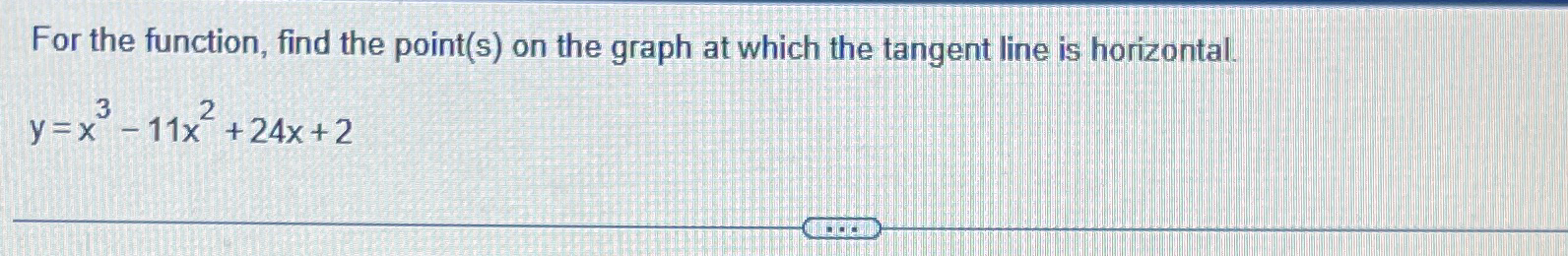 Solved For the function, find the point(s) ﻿on the graph at | Chegg.com