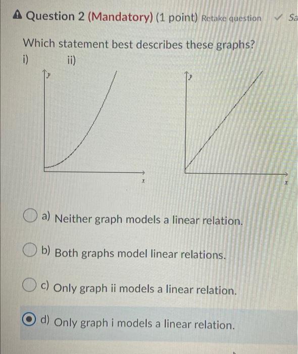 Solved A Question 6 (Mandatory) (1 point) Retake question | Chegg.com