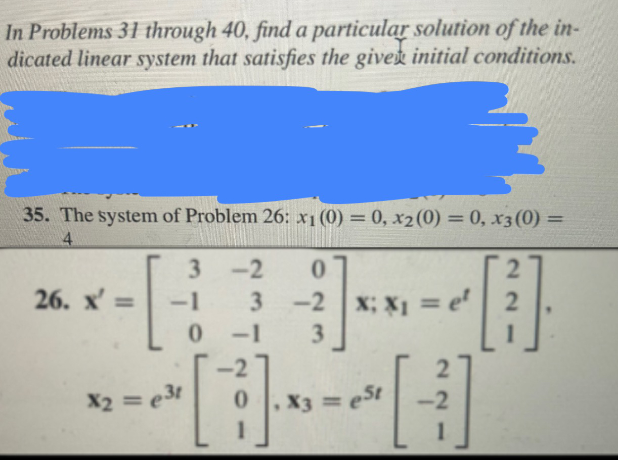 In Problems 31 ﻿through 40, ﻿find a particular | Chegg.com