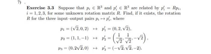 Solved Exercise 3 3 Suppose That Pi∈r3 And Pi′∈r3 Are