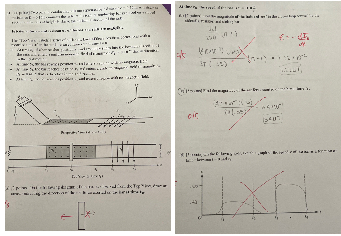 Solved Two parallel conducting rails are separated by a | Chegg.com