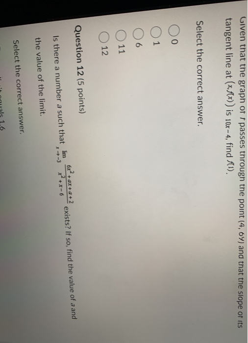 Solved Given that the graph of passes through the point | Chegg.com