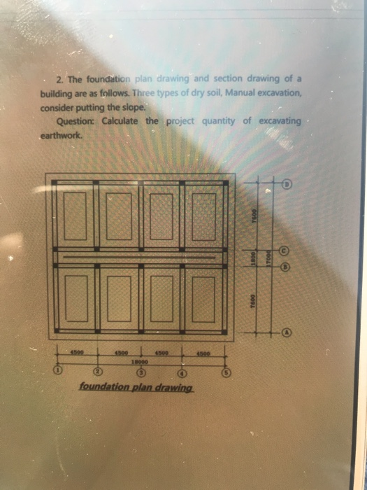 Solved . 2. The foundation plan drawing and section drawing | Chegg.com