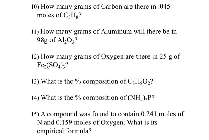 Solved Molecular Quantities 1) How many grams will 5.9x1024 | Chegg.com