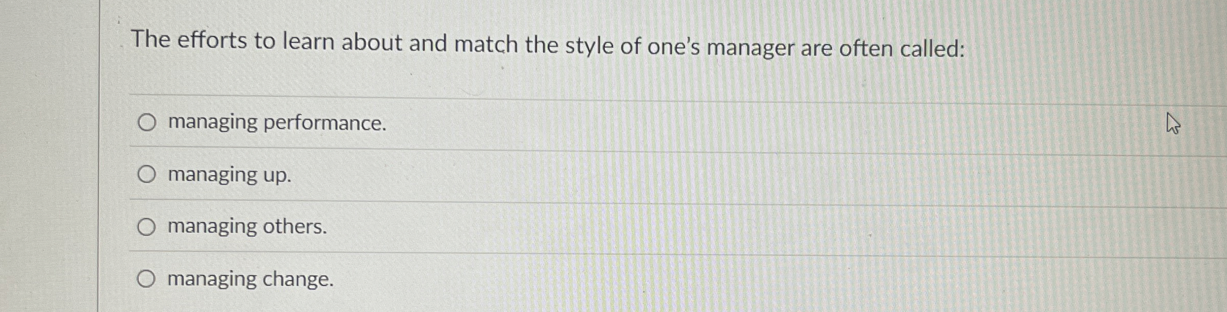 Solved The efforts to learn about and match the style of | Chegg.com