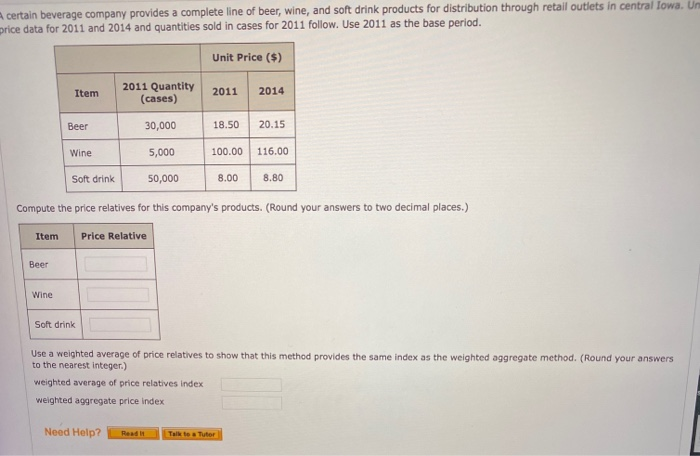 Solved certain beverage company provides a complete line of | Chegg.com