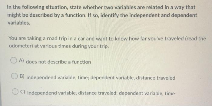 Solved In the following situation, state whether two | Chegg.com