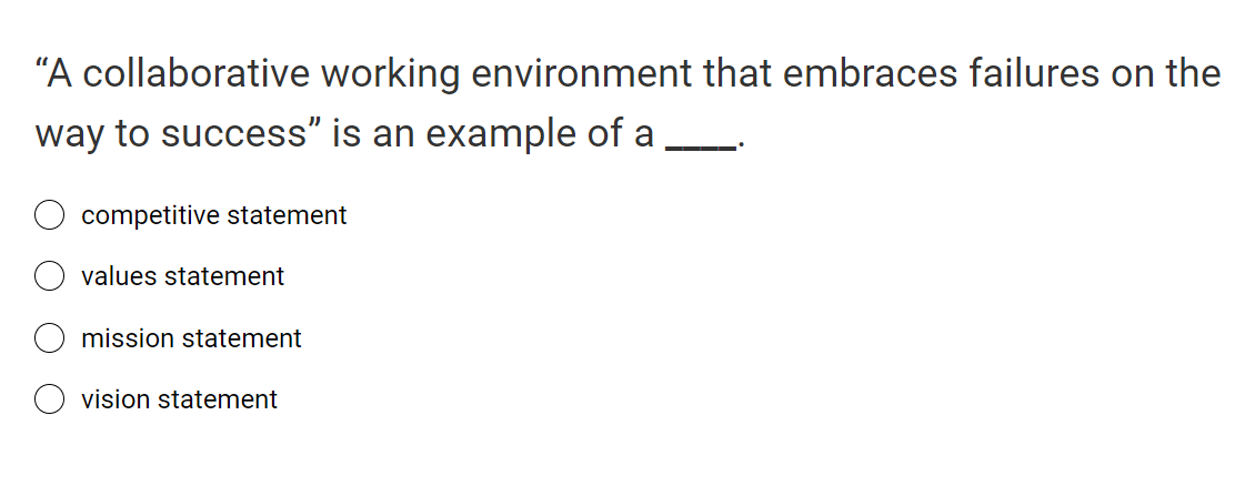 Solved "A collaborative working environment that embraces | Chegg.com