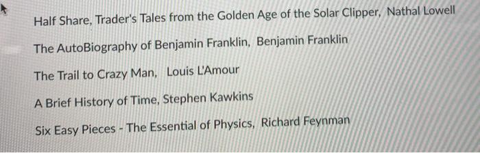 Solved a) Create a text file of 20 books: filename: | Chegg.com