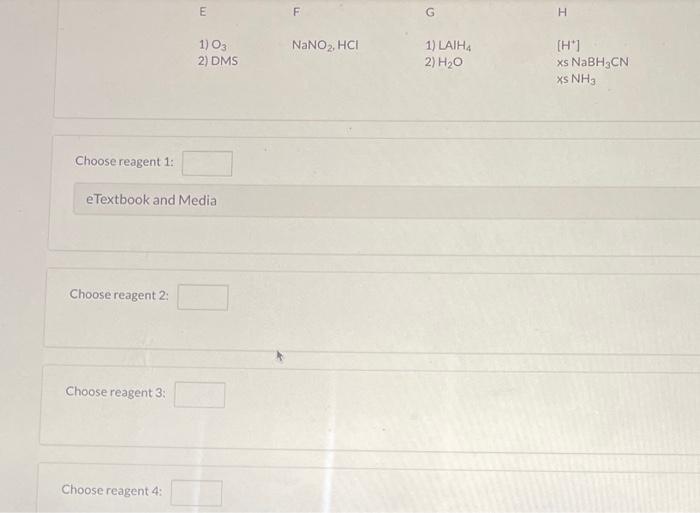 Solved Identify the missing reagents. Reagent 3 A B C D 1) | Chegg.com