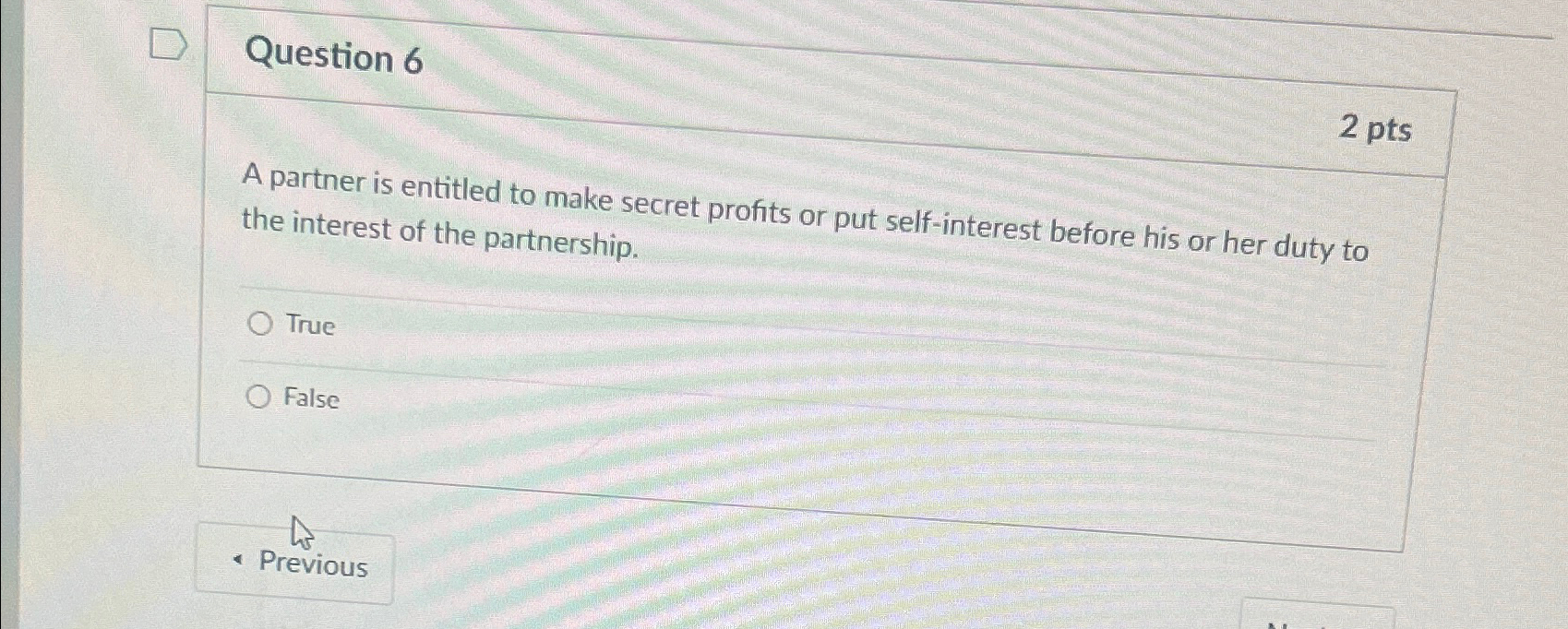 Solved Question 62 ﻿ptsA partner is entitled to make secret | Chegg.com