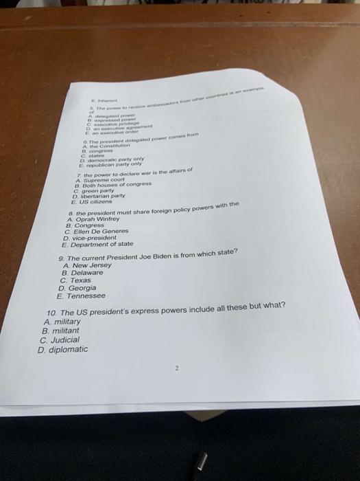 AMERICAN GOVERNMENT FINAL EXAM - FALL 2022 DR KOUADIO | Chegg.com