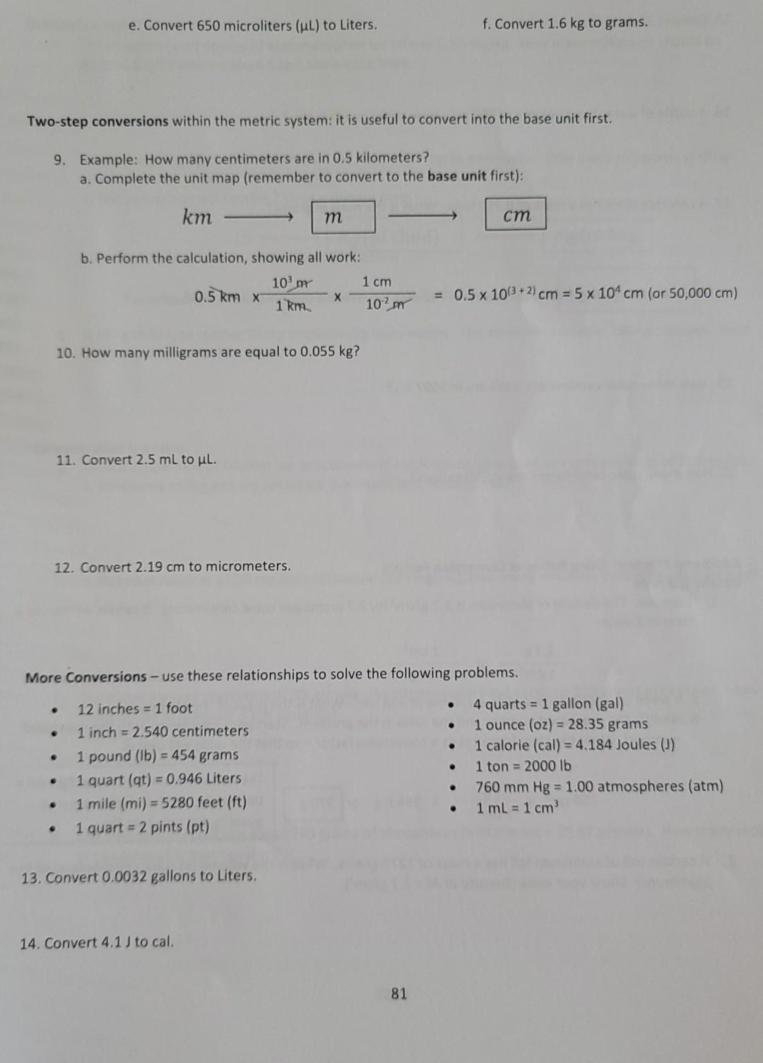 Solved c. microliter 3. Write the symbols for the following | Chegg.com