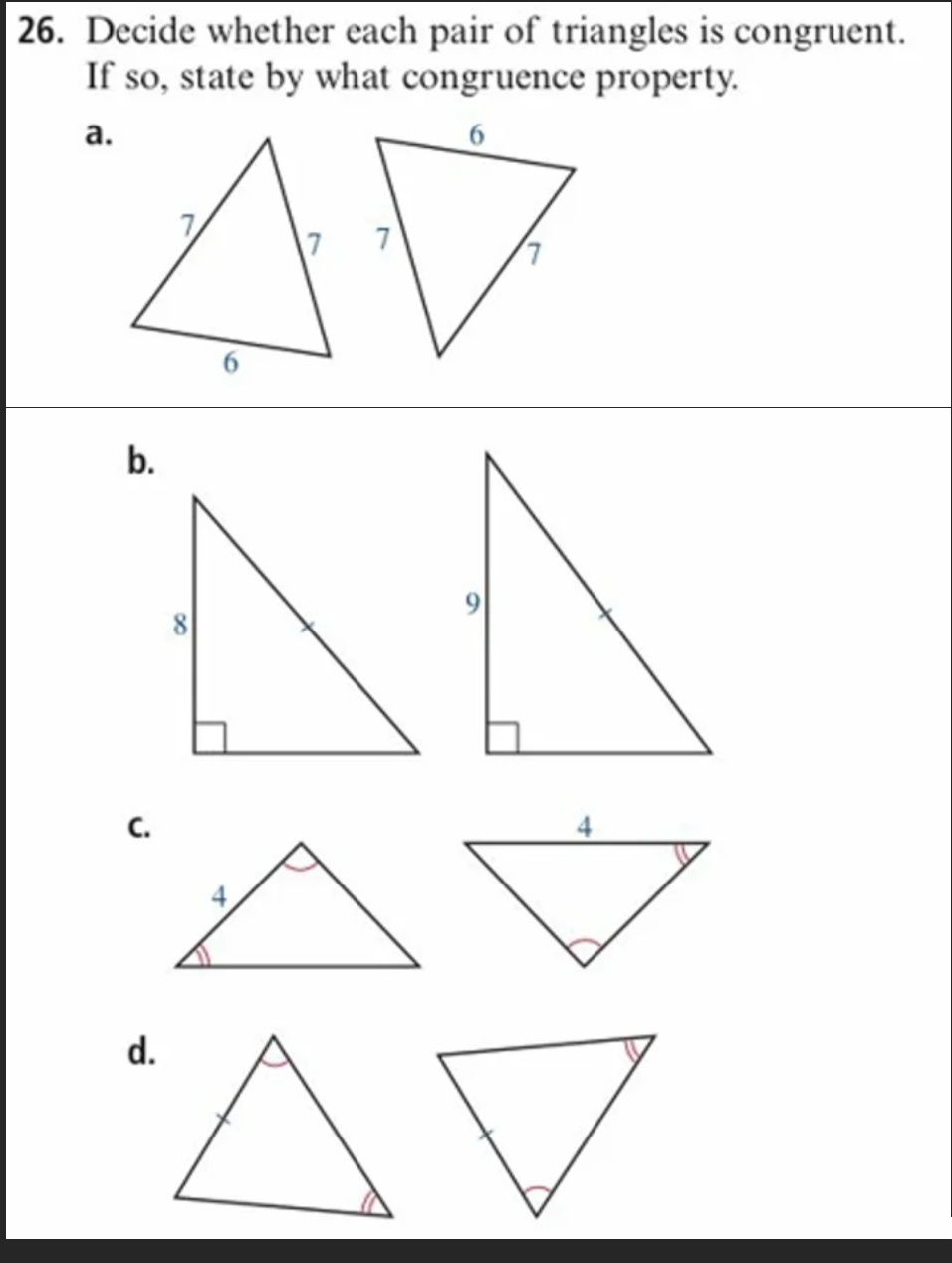 Solved Decide whether each pair of triangles is congruent.If | Chegg.com Solved Decide whether each pair of triangles is congruent.If | Chegg.com