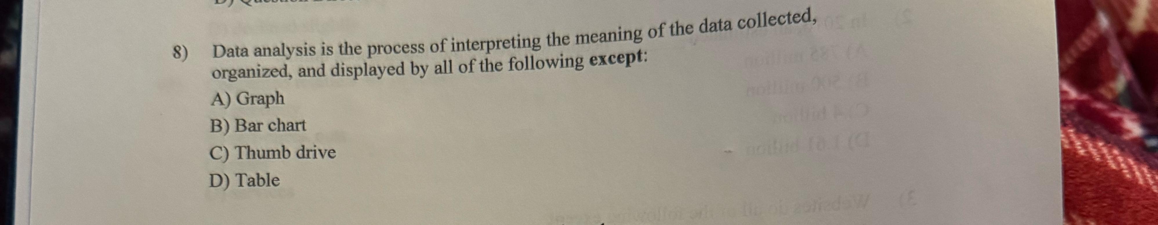 Solved Data analysis is the process of interpreting the | Chegg.com