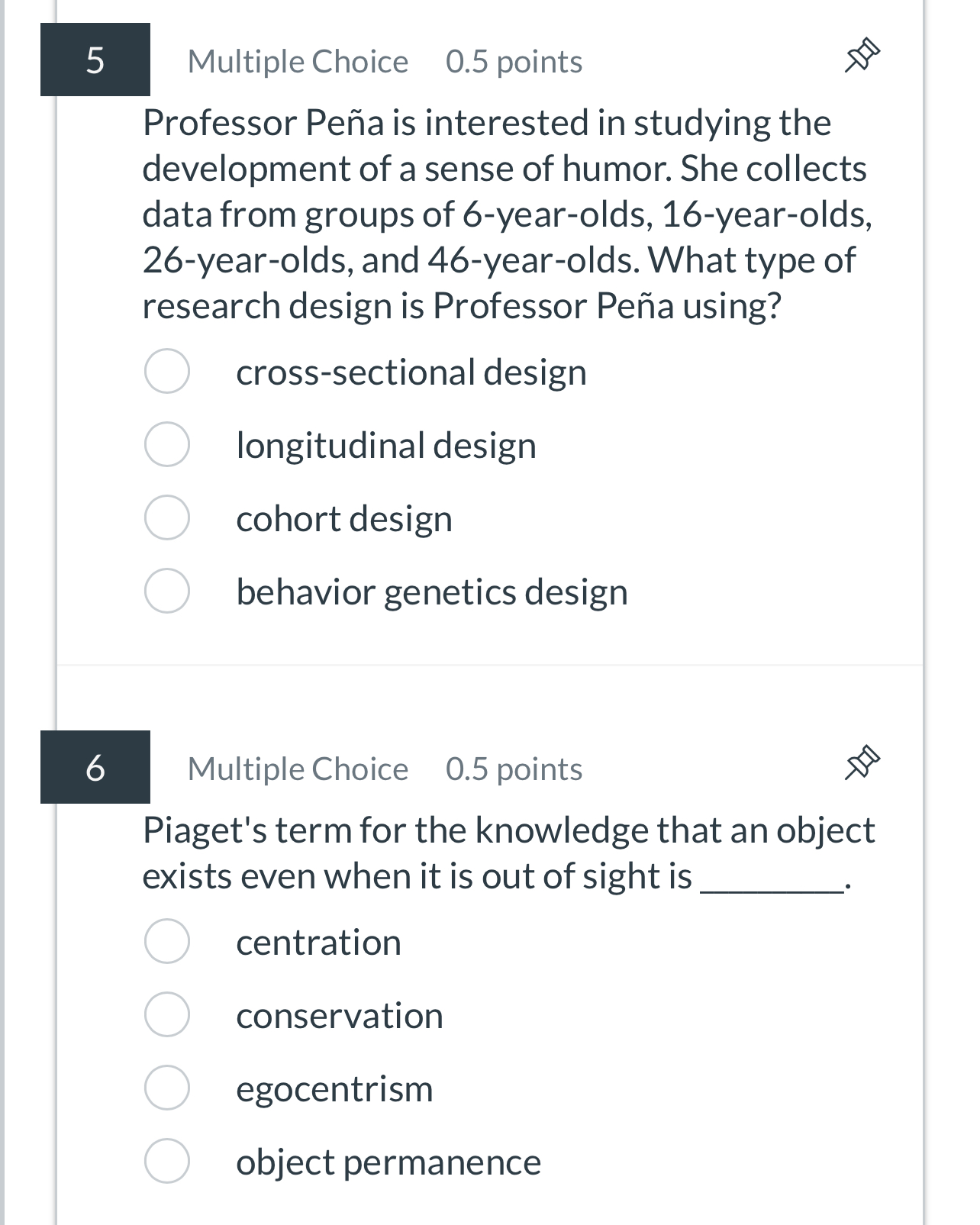 Solved 5Multiple Choice0.5 ﻿pointsProfessor Peña is | Chegg.com