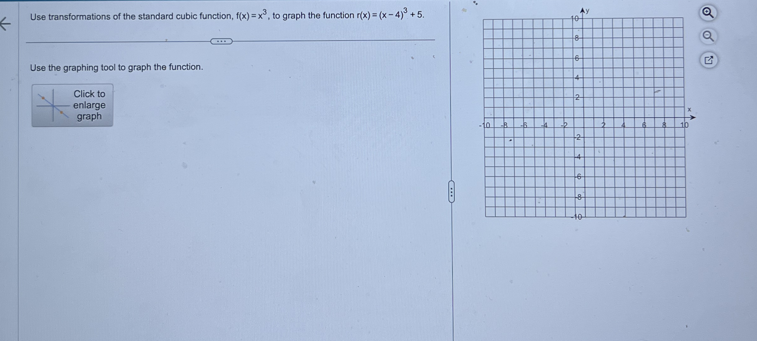 Solved Use transformations of the standard cubic function, | Chegg.com