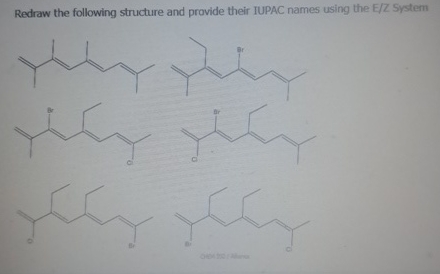 Solved Redraw the following structure and provide their | Chegg.com