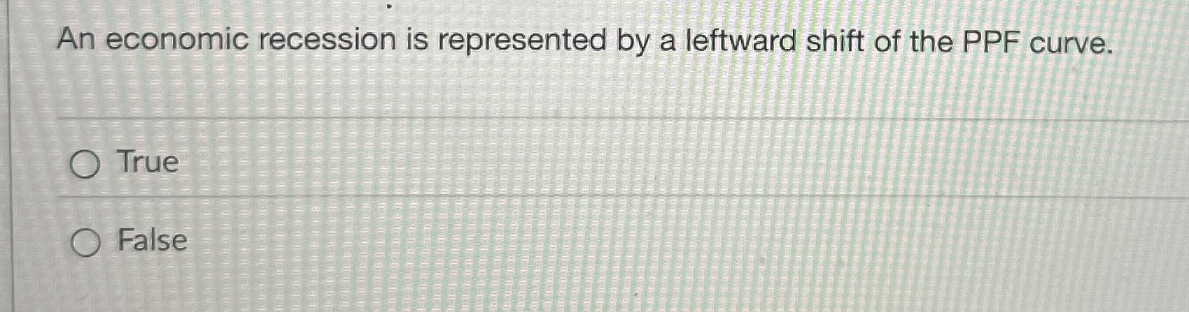 Solved An economic recession is represented by a leftward | Chegg.com