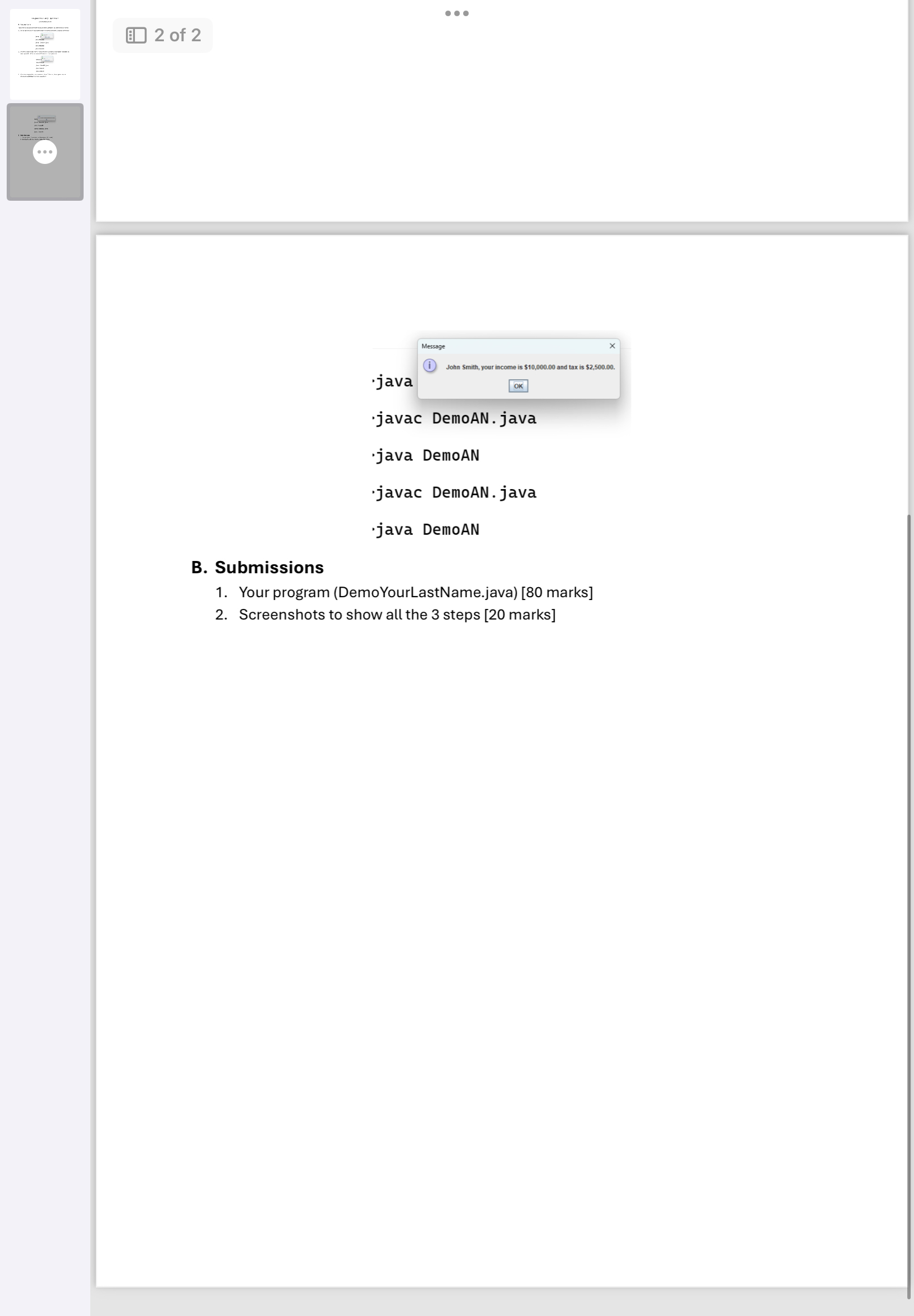 Solved 1 ﻿of 2Assignment 5: GUI by JOptionPaneDue: Thursday | Chegg.com
