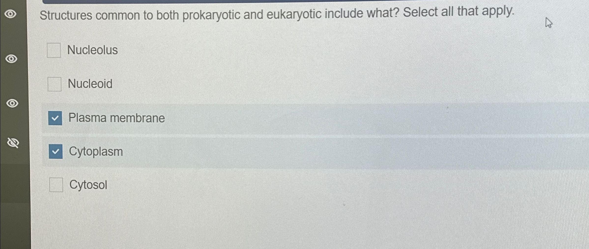 Solved Structures common to both prokaryotic and eukaryotic | Chegg.com