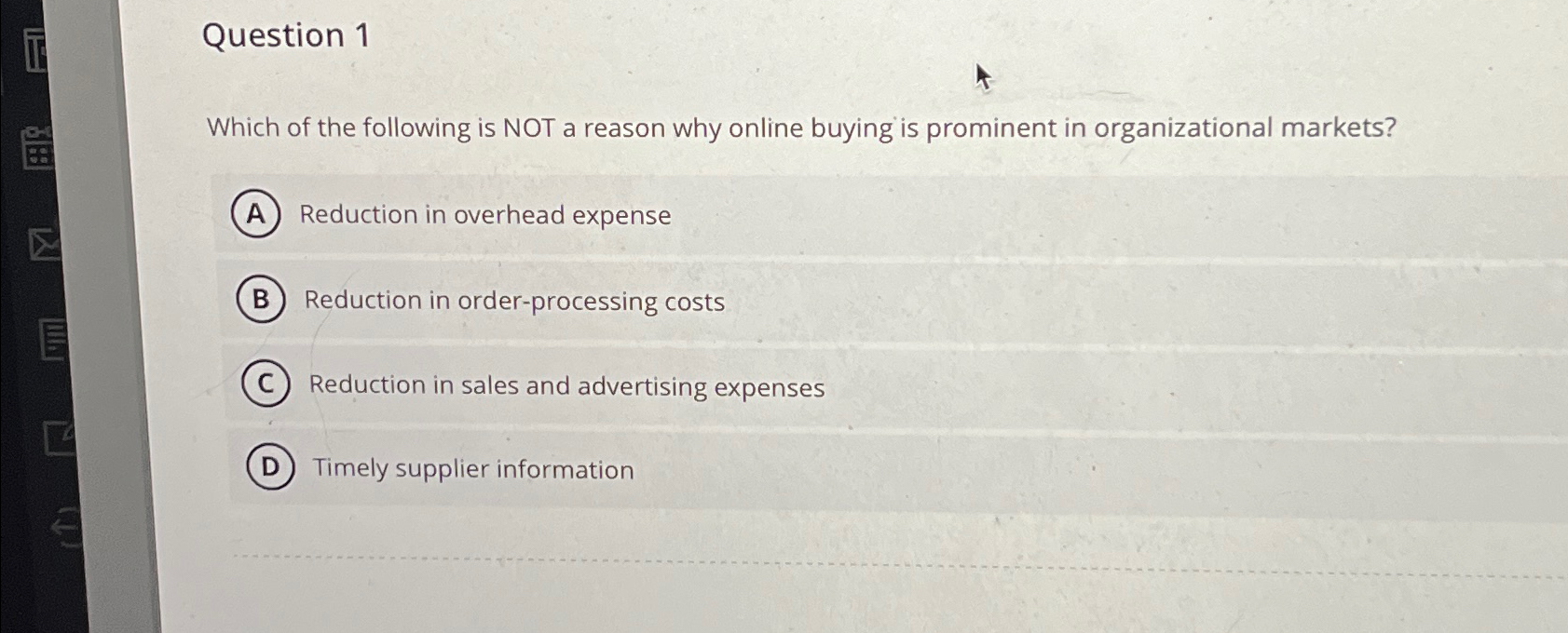Solved Question 1Which of the following is NOT a reason why | Chegg.com