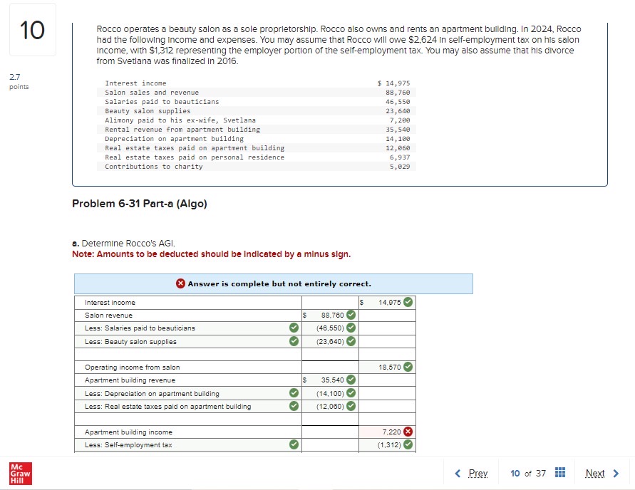 Solved Rocco operates a beauty salon as a sole | Chegg.com