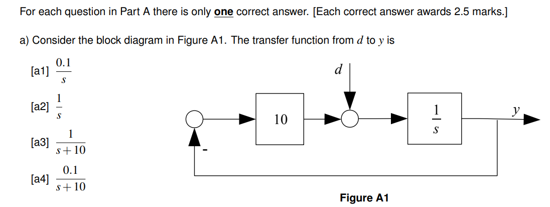Solved For each question in Part A there is only one correct | Chegg.com