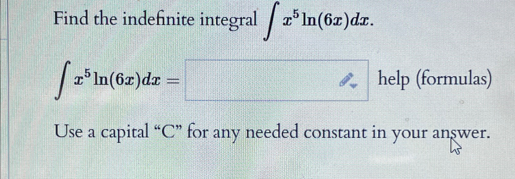 Solved Find the indefinite integral | Chegg.com