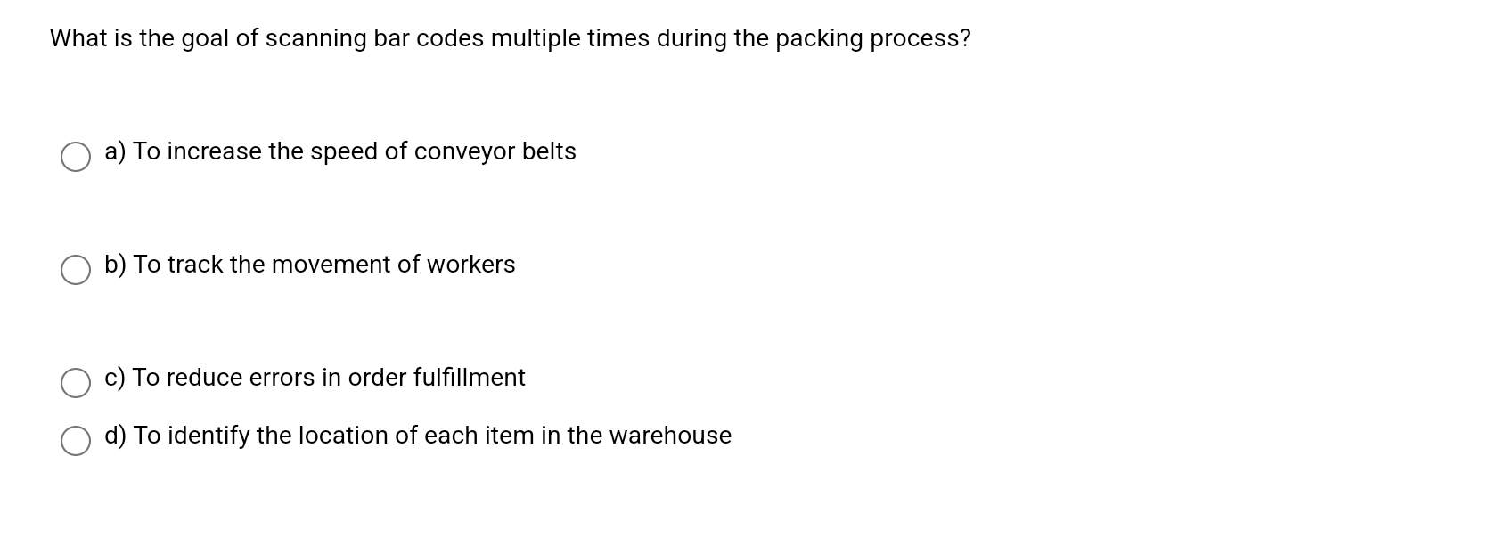 Solved What is the goal of scanning bar codes multiple times | Chegg.com