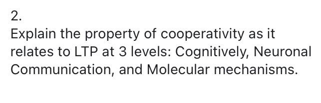 Solved 2. Explain the property of cooperativity as it | Chegg.com