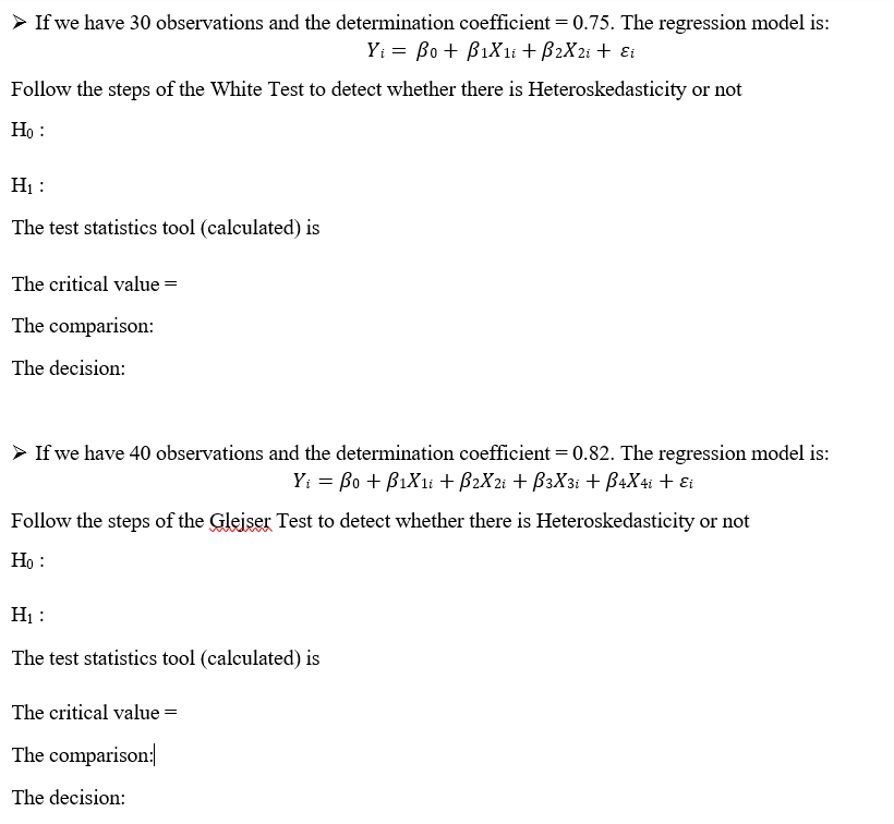 Solved If we have 30 ﻿observations and the determination | Chegg.com