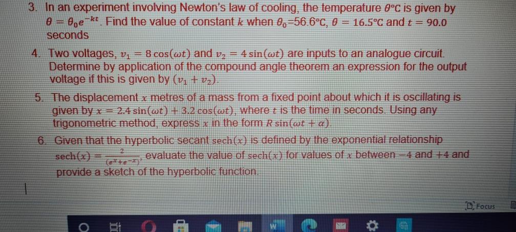 Solved Solve engineering problems that involve the use and | Chegg.com