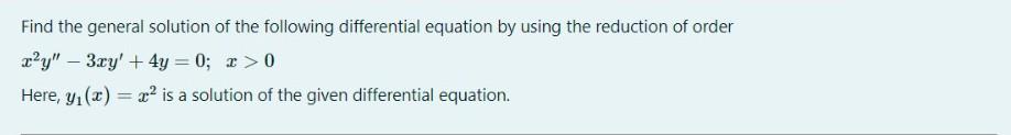 Solved Find the general solution of the following | Chegg.com