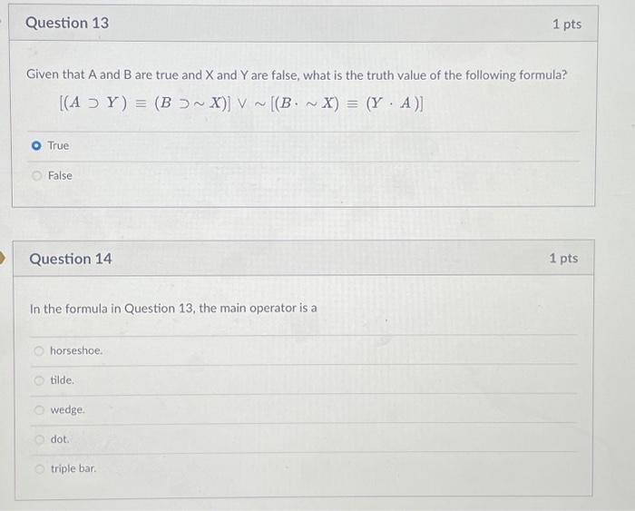 Given that A and B are true and X and Y are false, | Chegg.com