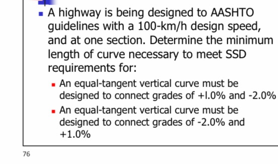 Solved . A highway is being designed to AASHTO guidelines | Chegg.com