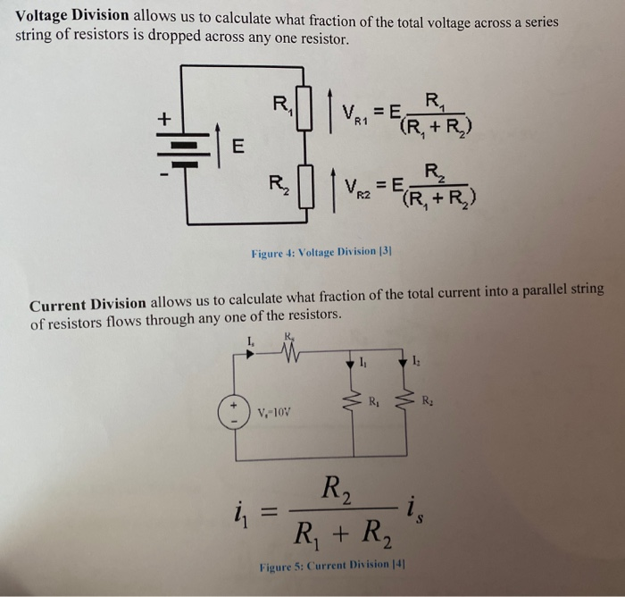 Solved Task 1: Voltage Division 1. Connect the circuit as | Chegg.com