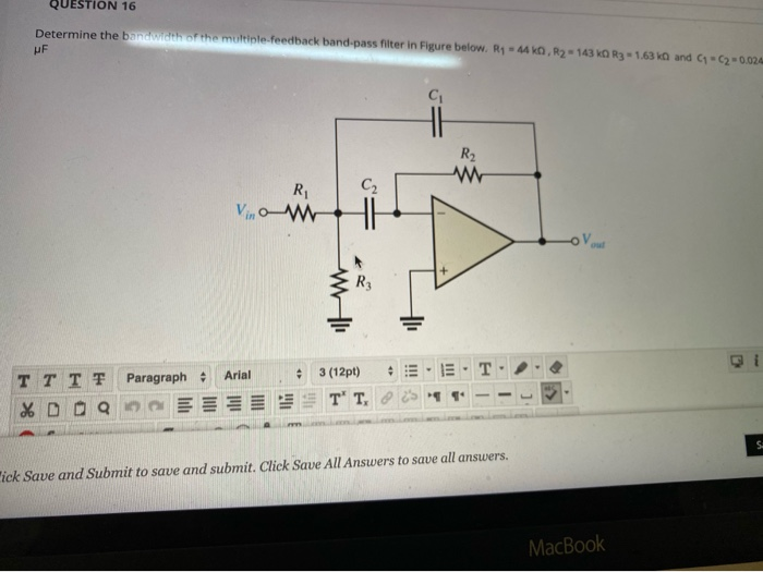 Solved QUESTION 16 Determine the bandwidth of the multiple | Chegg.com