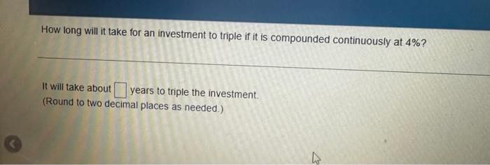 Solved How long (in years and months) will it take for an | Chegg.com