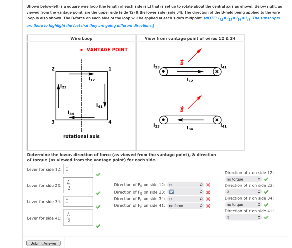 Solved Shown below-left is a square wire loop (the length of | Chegg.com
