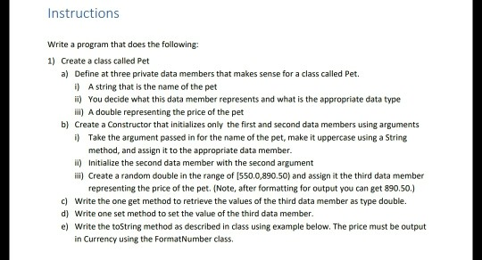 Solved Instructions Write a program that does the following: | Chegg.com