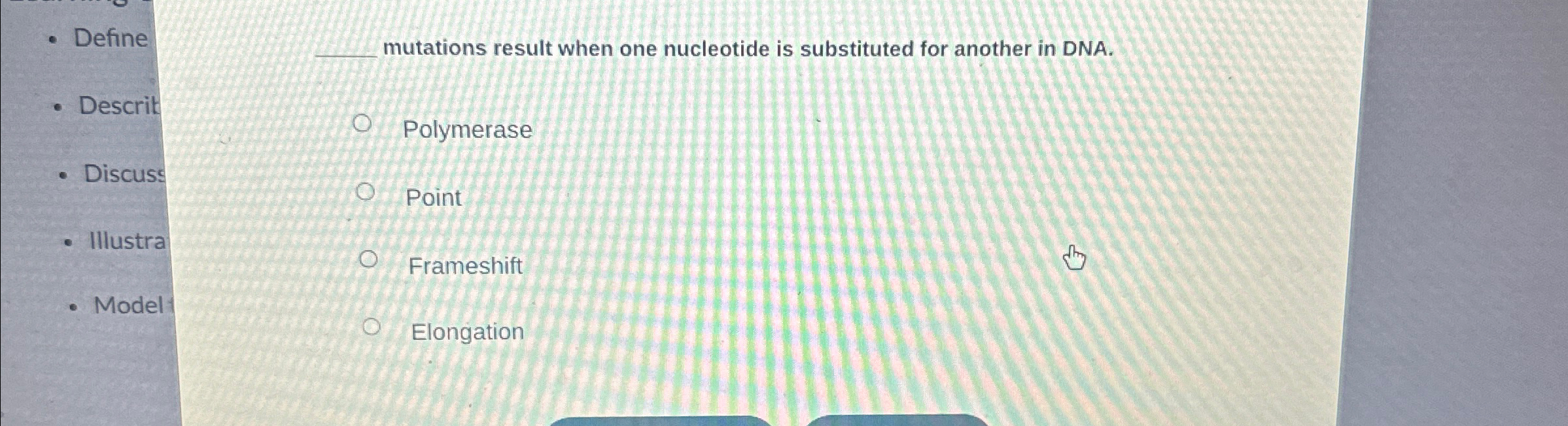 Solved Define q, ﻿mutations result when one nucleotide is | Chegg.com