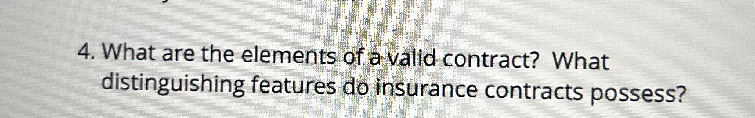 Solved What are the elements of a valid contract? | Chegg.com