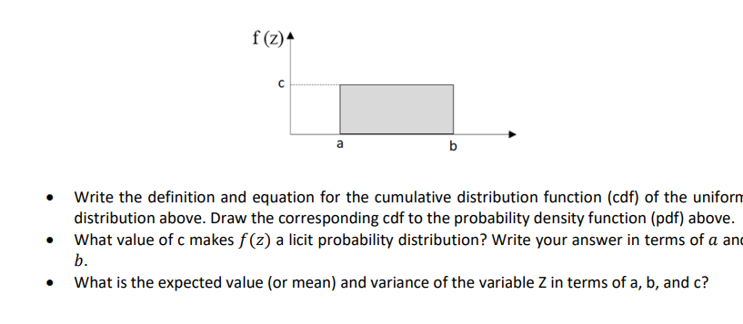 Solved Consider the uniform distribution specified | Chegg.com