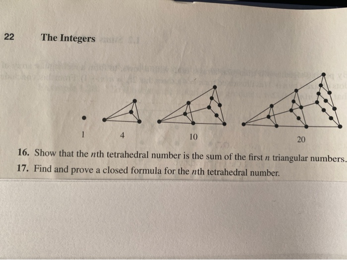 Solved The tetrahedral numbers T, T2, T3, ..., Tk, ..., are | Chegg.com