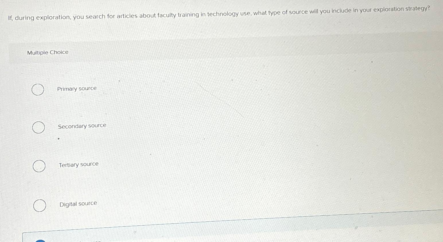 Solved If, ﻿during exploration, you search for articles | Chegg.com